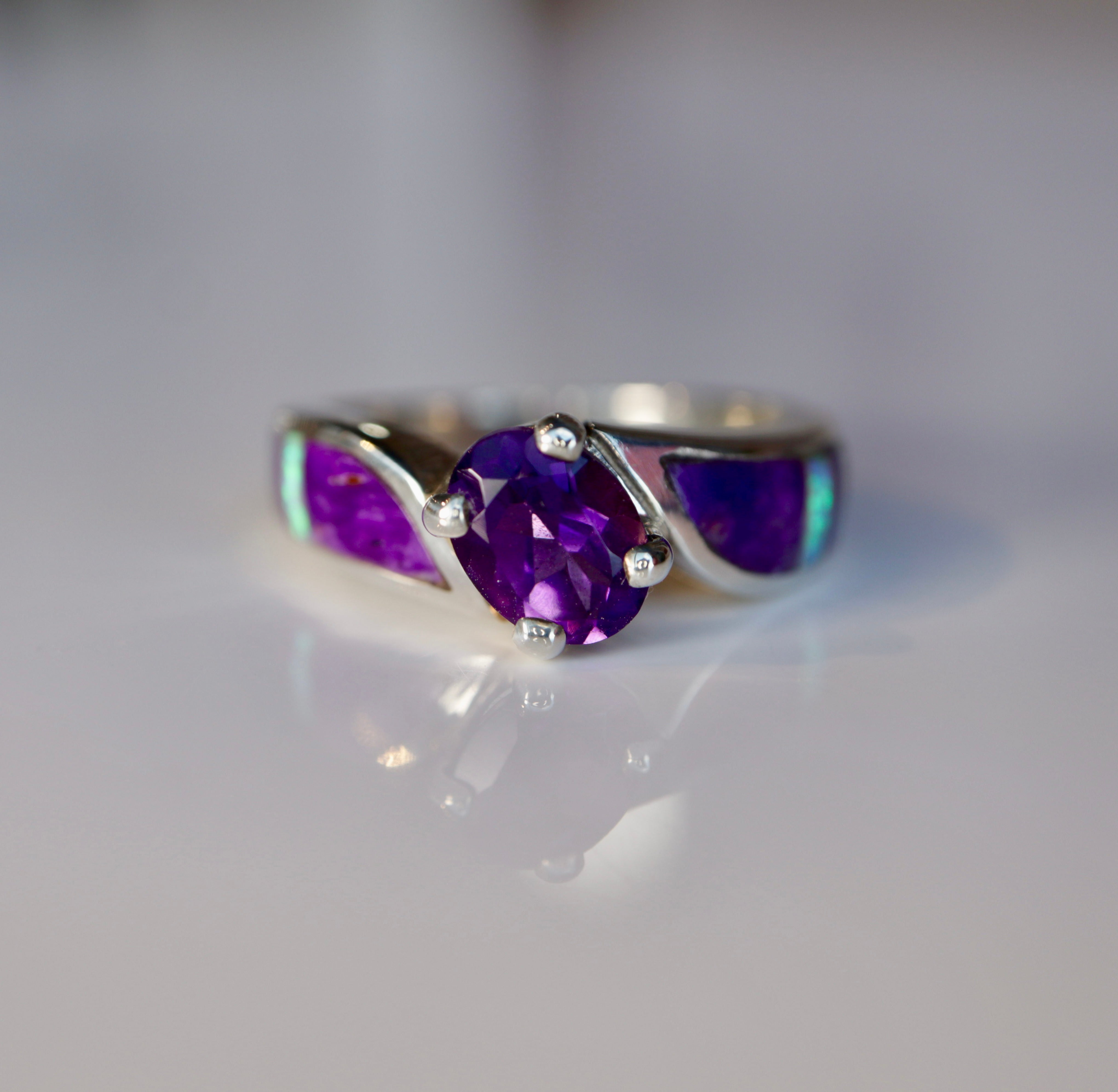 Shalako Navajo Stone Inlaid Ring – Raku Gallery