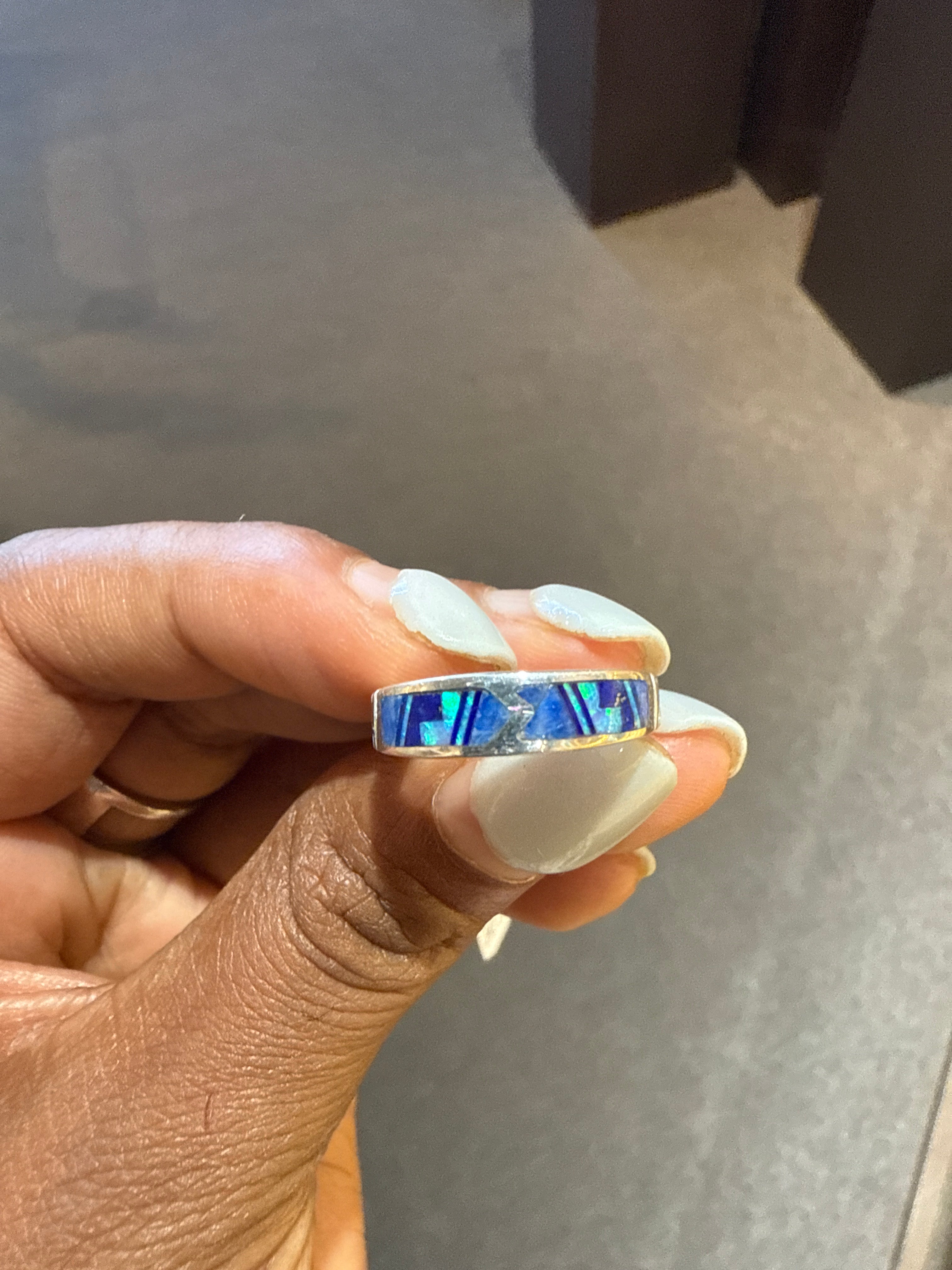 Fancy Blue Petite Ring – Raku Gallery