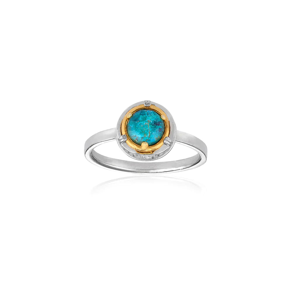 Petite Chrysocolla Doublet Ring – Raku Gallery