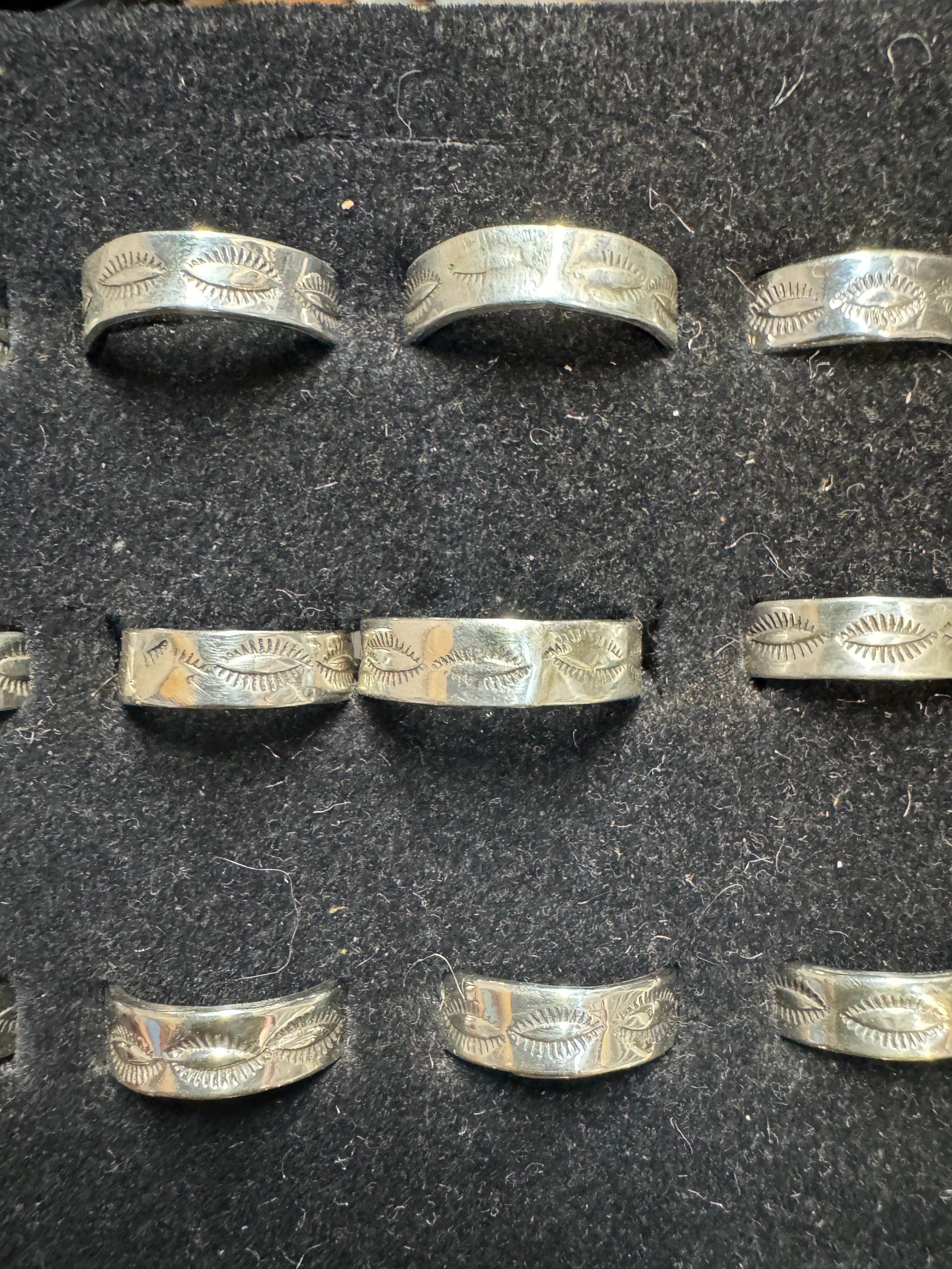 Navajo made sterling silver Ring Bands – Raku Gallery