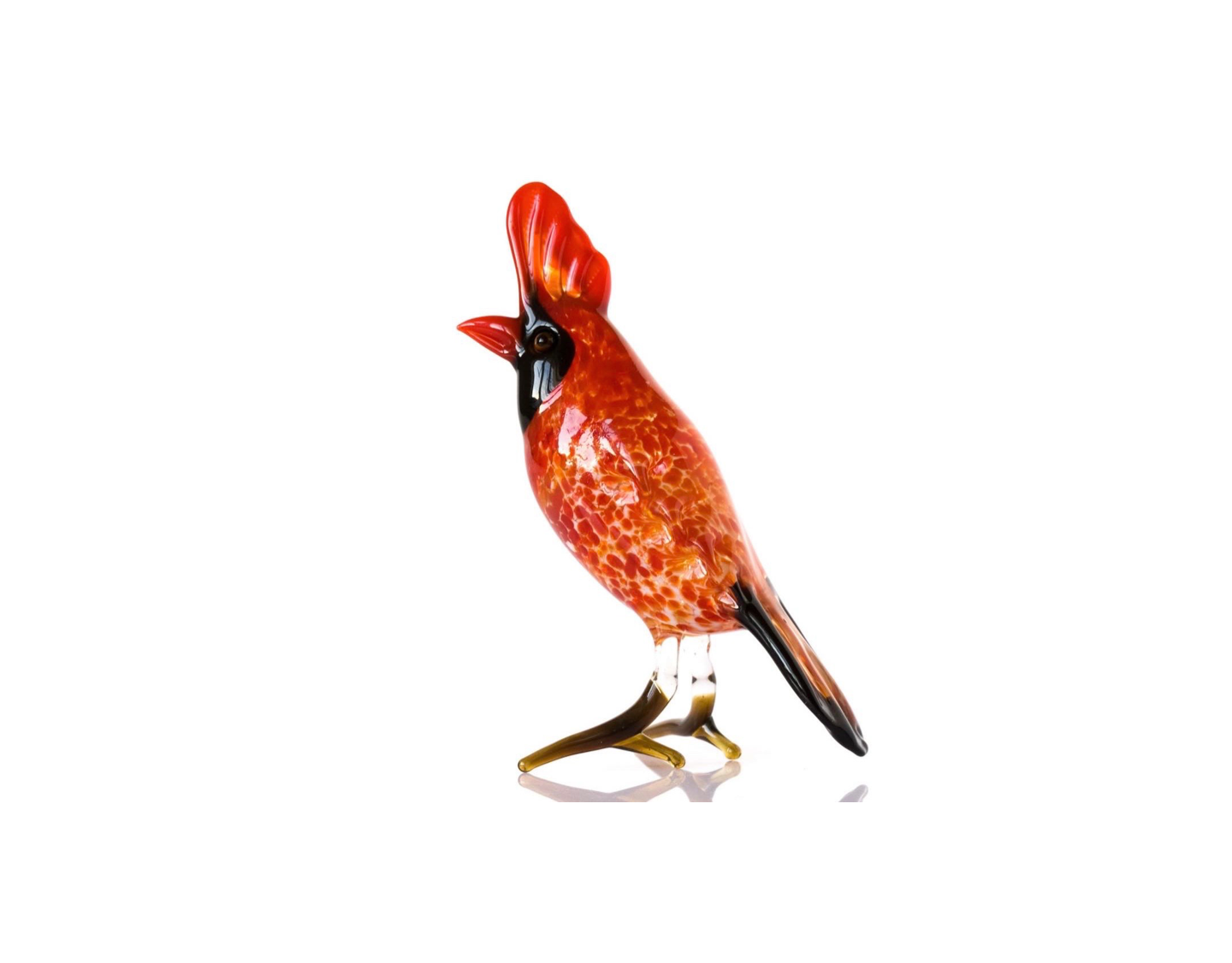 HandMade Glass Cardinal | Raku Gallery