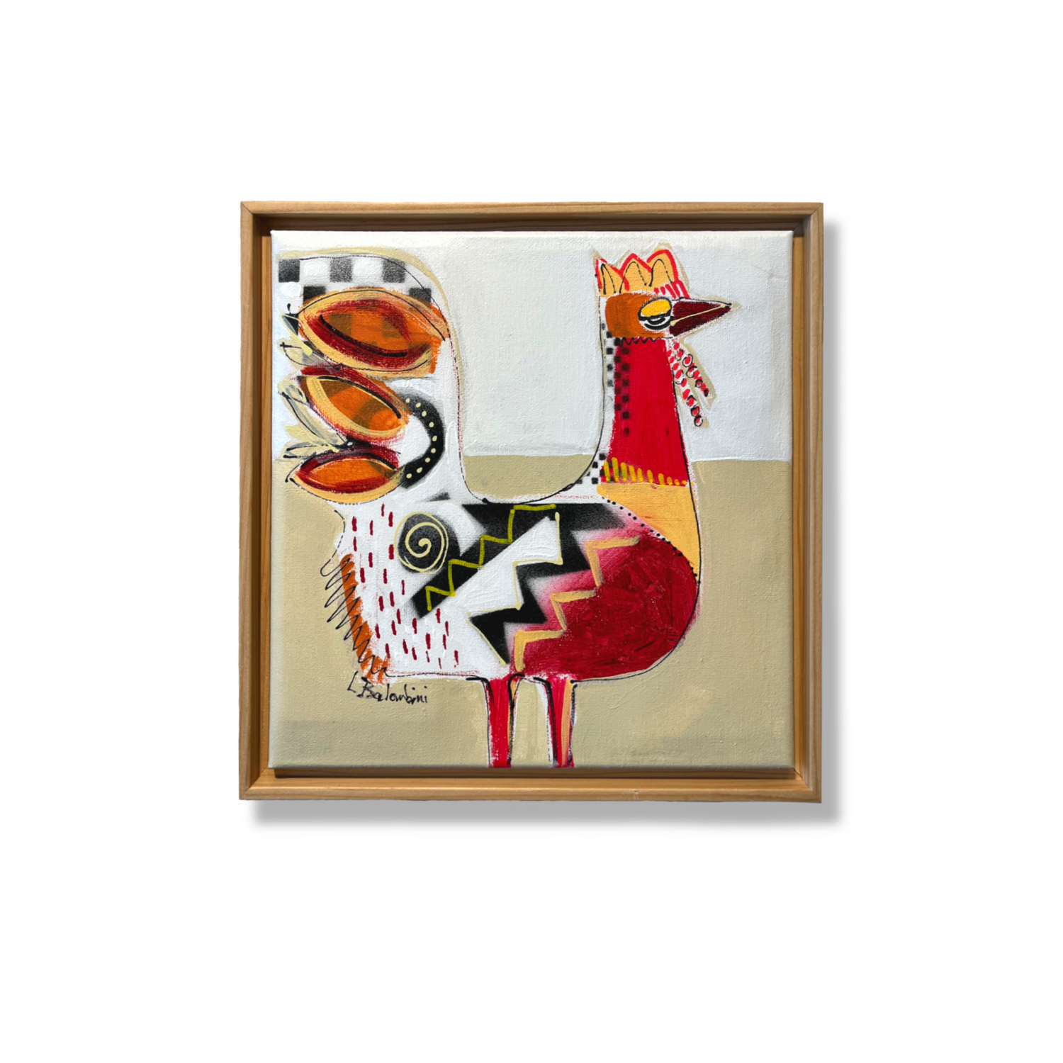 10” x 10” Chicken Paintings – Raku Gallery