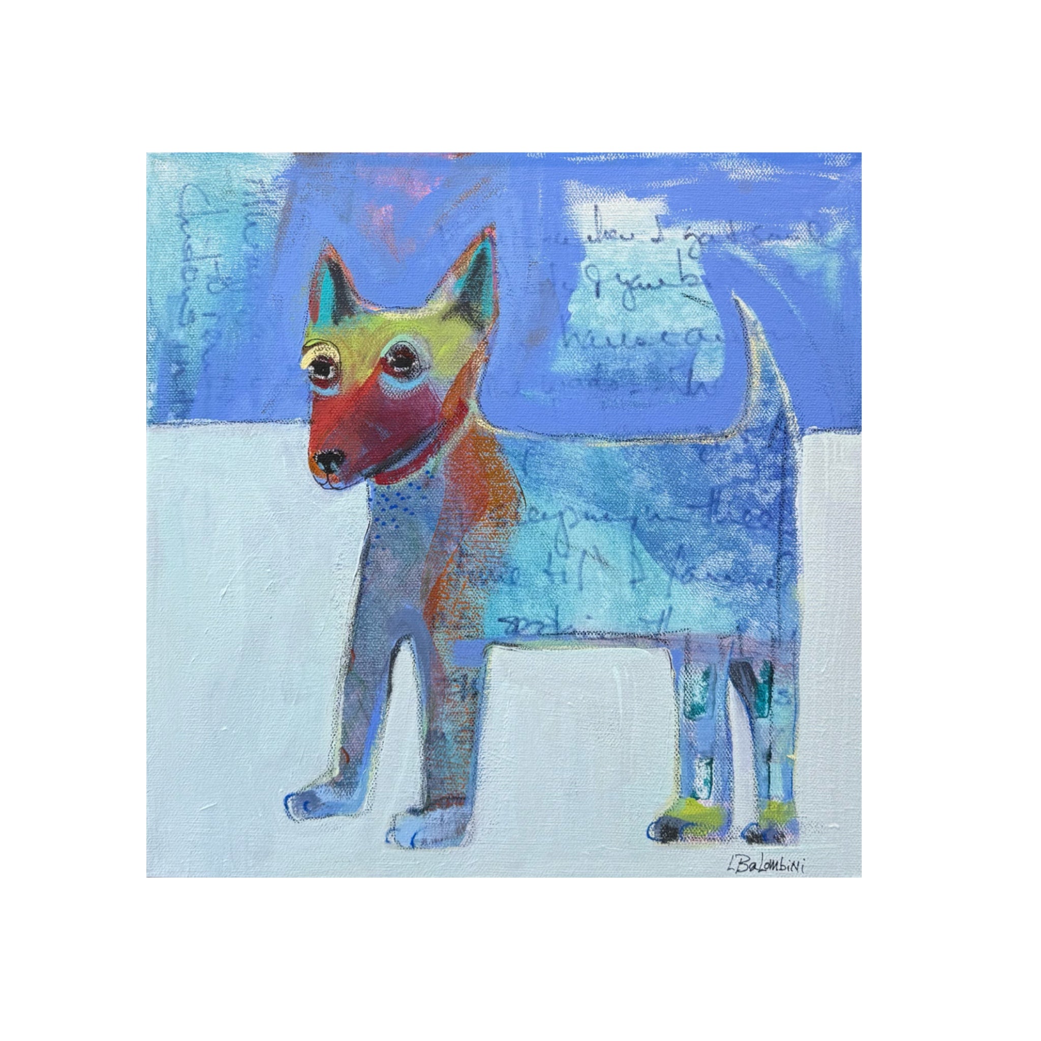 Blue Mutt 12x12 Framed – Raku Gallery
