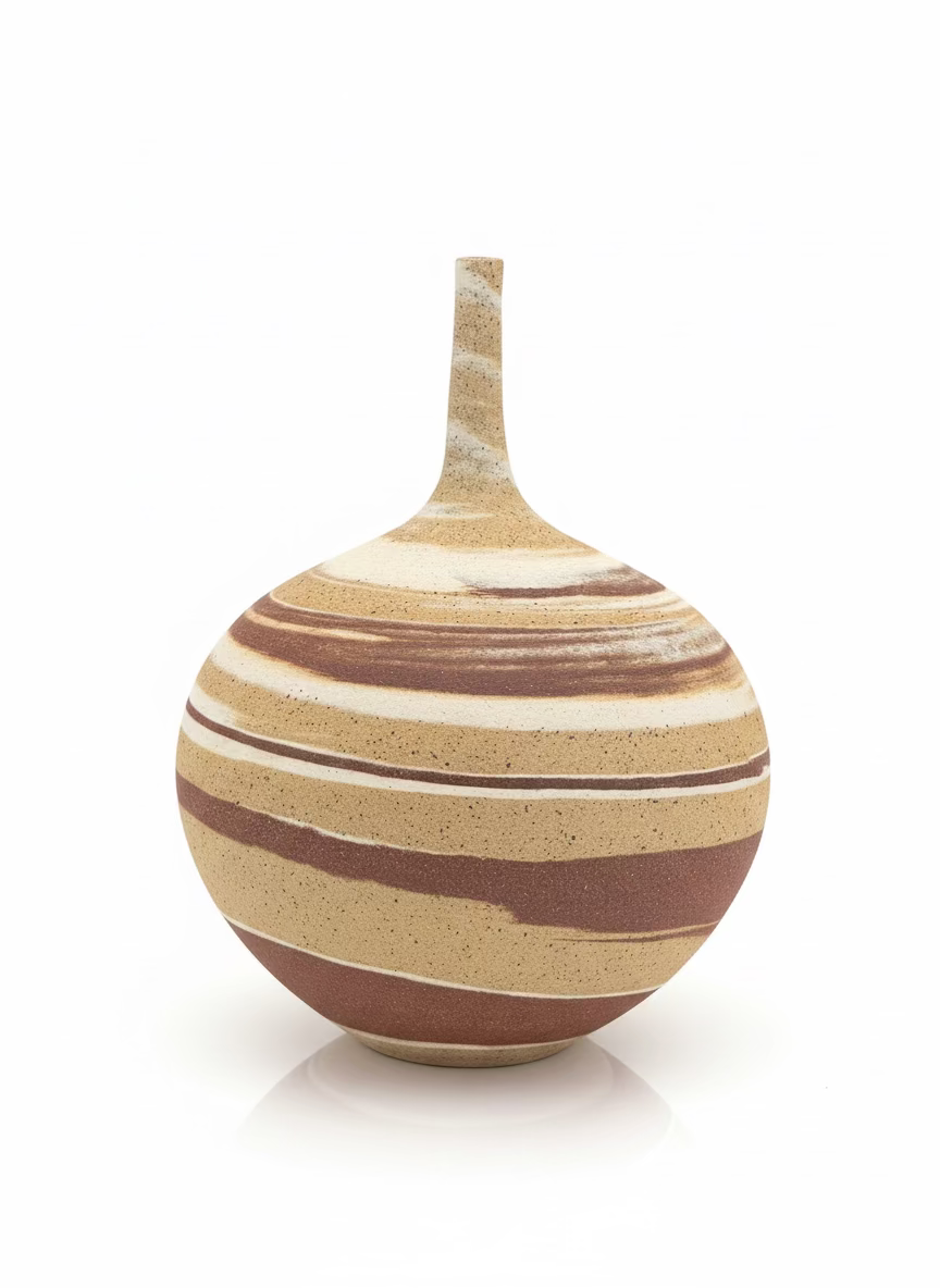 Agateware “Arizona Colors” Ceramic Bottle by Sari Green | 9×7 – Raku ...